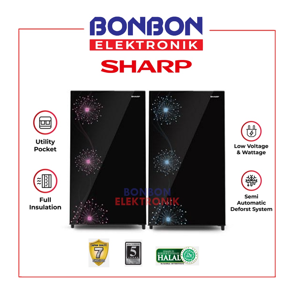 Jual Sharp Kulkas 1 Pintu 128L SJ-X167MG-DP/DB SJX 167 MGDP MGDB ...