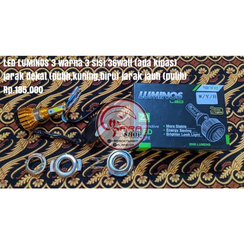 Jual LAMPU LED LUMINOS 3 WARNA 36WATT , PUTIH , KUNING , BIRU ...