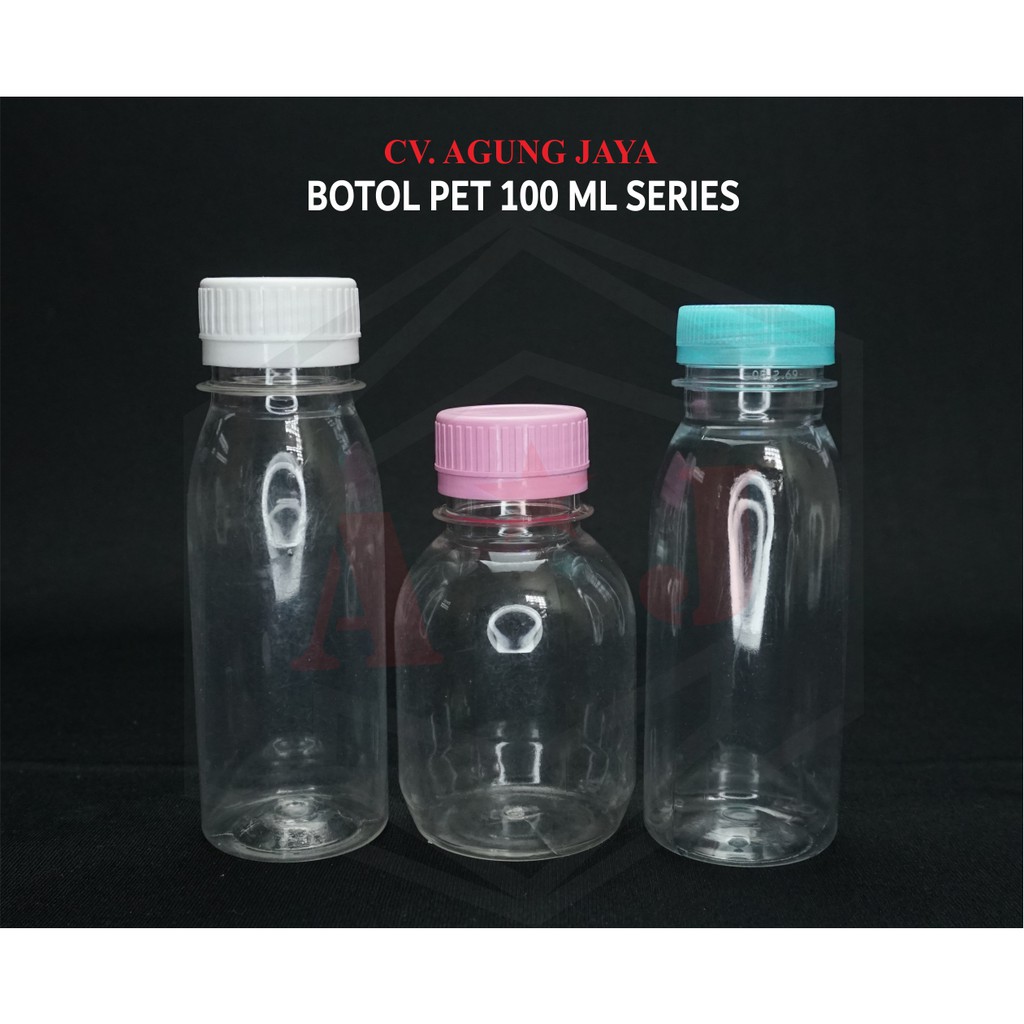 Jual Botol Bulat 100 Ml/Botol Plastik/Botol Jelly/Botol Jus/Botol ...