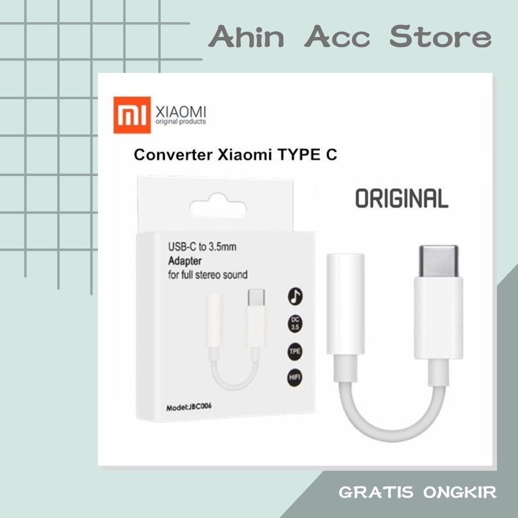 Jual Converter Xiaomi Original Type C Adapter Headset Earphone Jack ...
