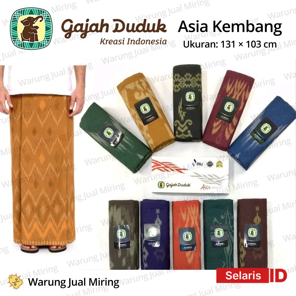 Jual Kain Sarung GAJAH DUDUK Asia Kembang - Motif Bali Premium Batik ...