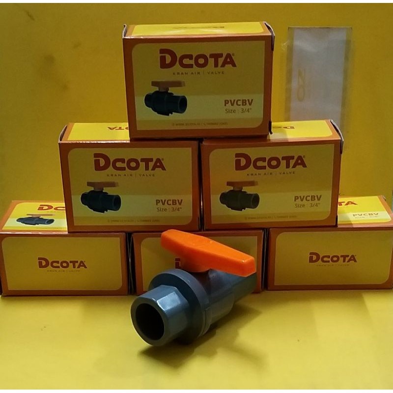 Jual BALL VALVE / STOP KRAN KERAN PVC D'COTA 3/4" INCH / INCI ORI DCOTA ...