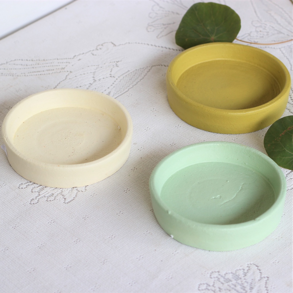 Jual Alas Pot 10cm Gerabah Lukis 20 Opsi Warna, Model Baru Air Tidak ...