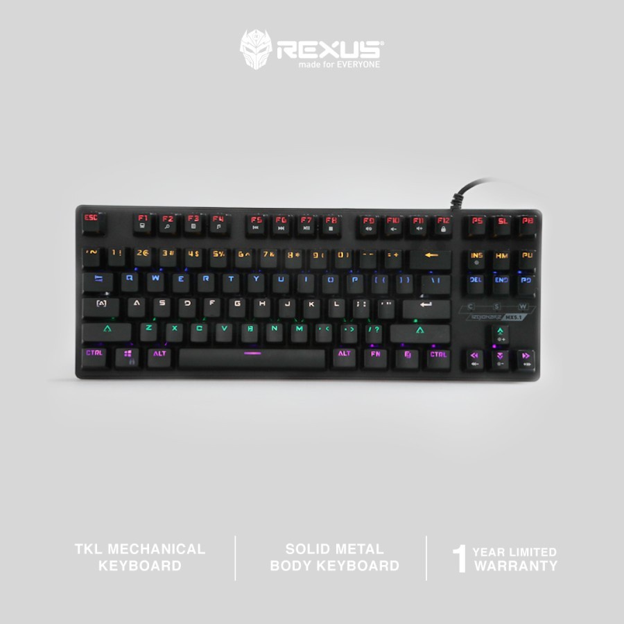 Jual Rexus Keyboard Gaming Mechanical Legionare MX5.1 TKL | Shopee ...