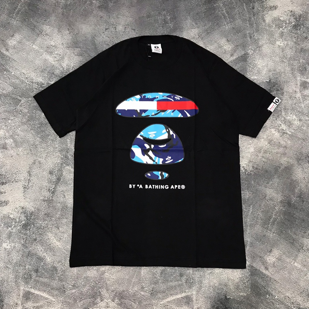 Jual Kaos Aape by A Bathing Ape Bape x Tommy Premium Mirror | Shopee ...