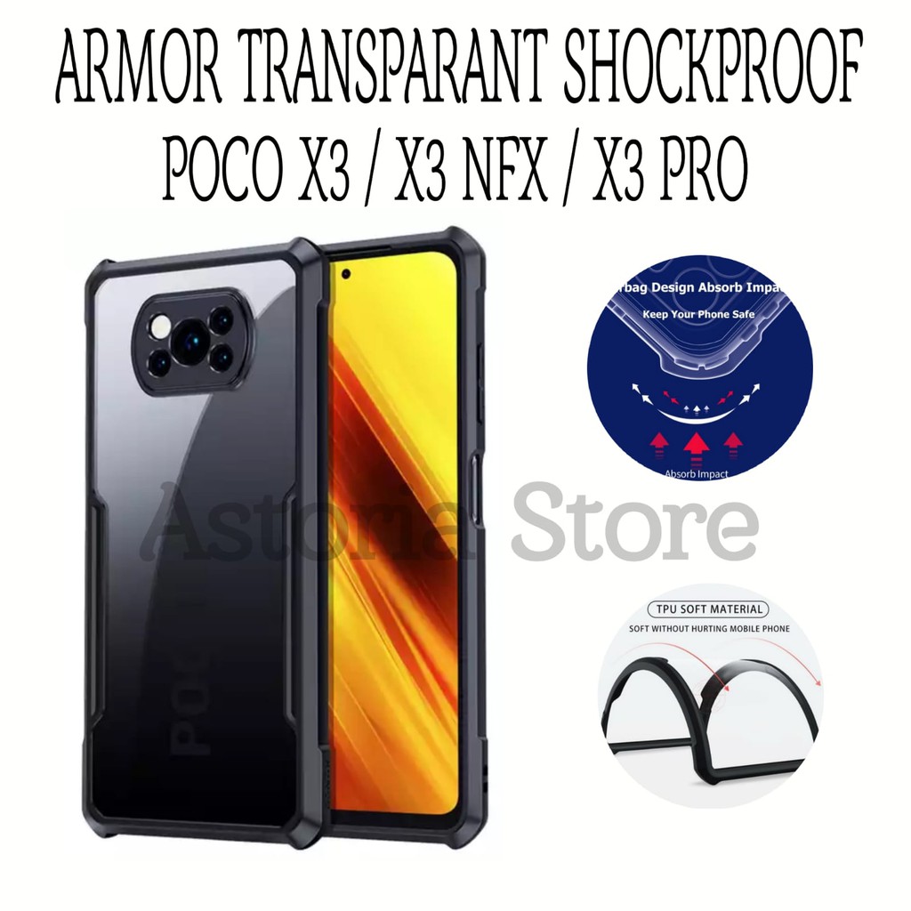 Jual Case POCO X3 PRO (2021) Armor Transparant Shockproof Cover ...