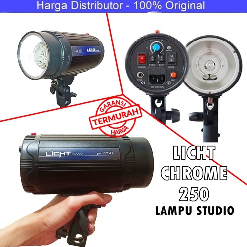 Jual Lampu Flash Studio Licht Chrome Pro-250 - Power 250w Foto Studio ...
