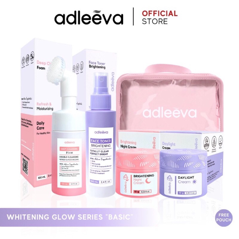 Jual PAKET BASIC WHITENING ADLEEVA by ADEEVA SKINCARE | Shopee Indonesia