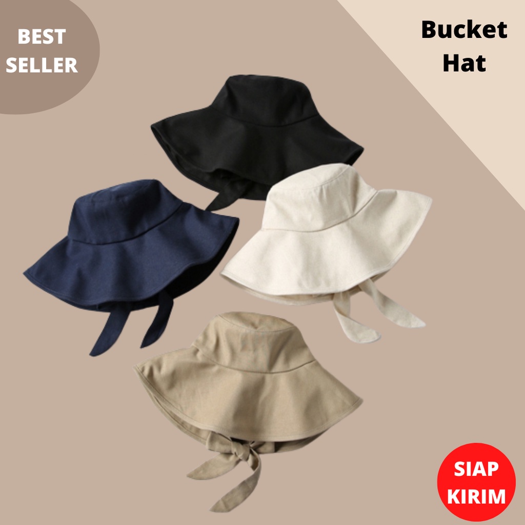 Jual TOPI BUCKET WIDE BESAR TALI PANJANG / BUCKET SELEBGRAM | Shopee ...