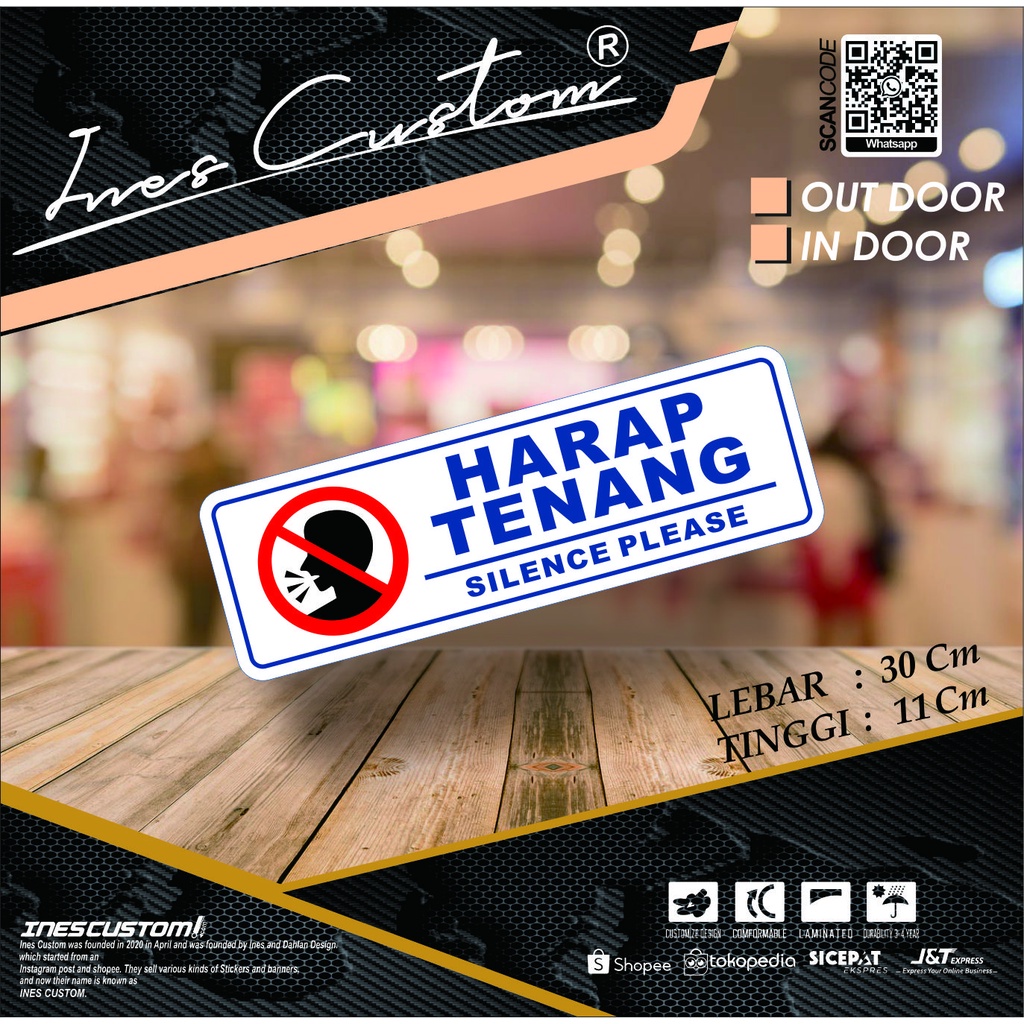 Jual STIKER HARAP TENANG STIKER KACA/DINDING | Shopee Indonesia