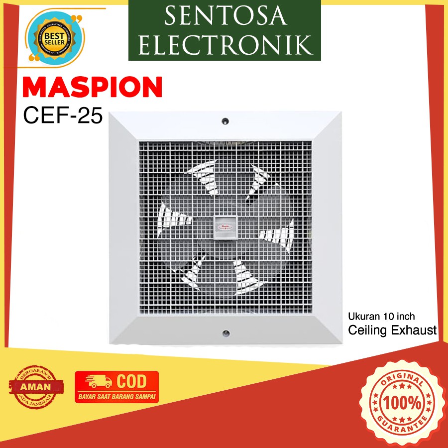 Jual MASPION CEF-25 Ceiling Exhaust/Hexos/Heksos Fan Plafon Ukuran 10 ...