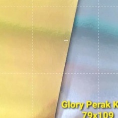 Jual Kertas Emas Kilap Folio/ Kertas Perak Kilap Folio/ Kertas Mas ...