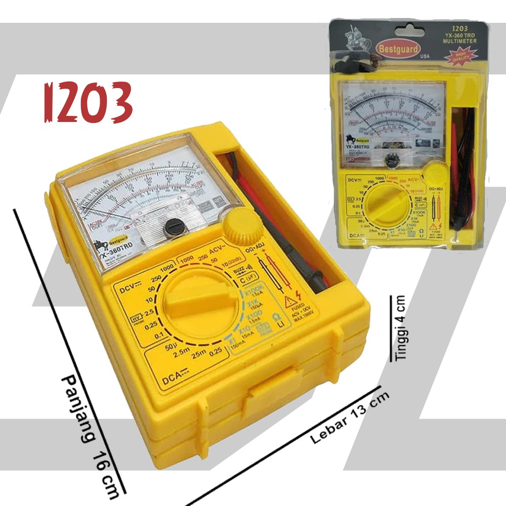 Jual Bestguard 1203 Multimeter YX-360 TRD - Multi Tester Multitester ...