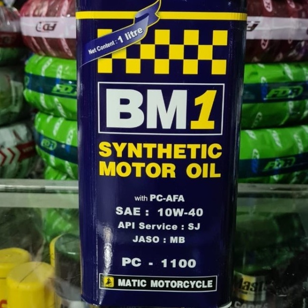 Jual Oli BM1 1100 Matic SAE 10w-40 API SJ JASO MB 1 Liter | Shopee ...
