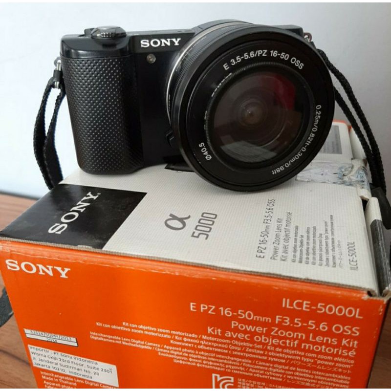 Jual kamera mirorles sony A5000 fullset box lensa 16-50 | Shopee Indonesia