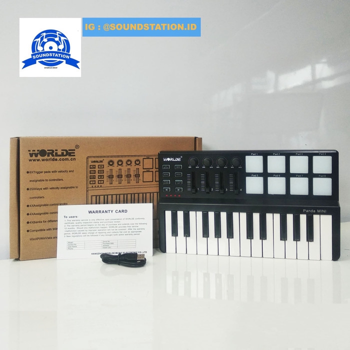 Jual Worlde Panda Mini 25 keys Midi Controller / Midi Keyboard | Shopee ...