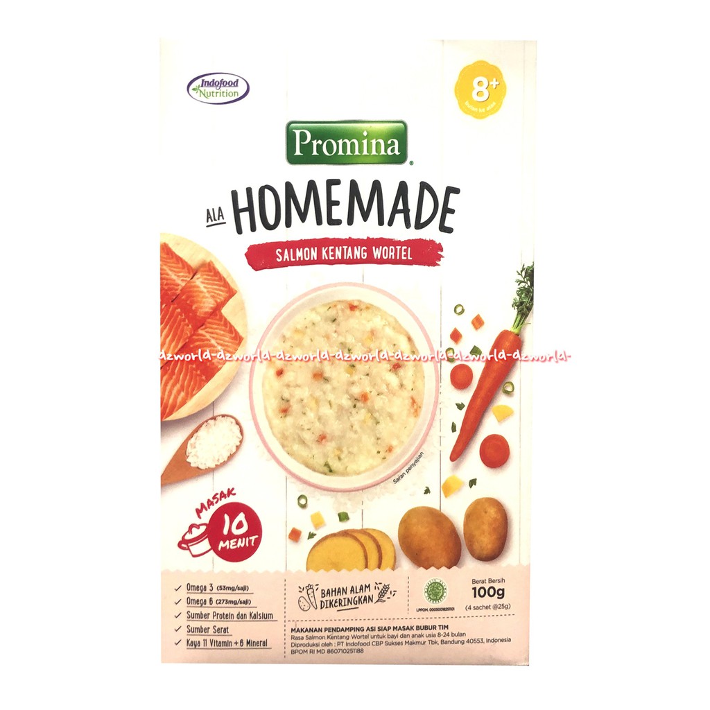 Jual Promina Homemade 100gr Salmon Kentang Wortel Makanan Bubur Bayi ...