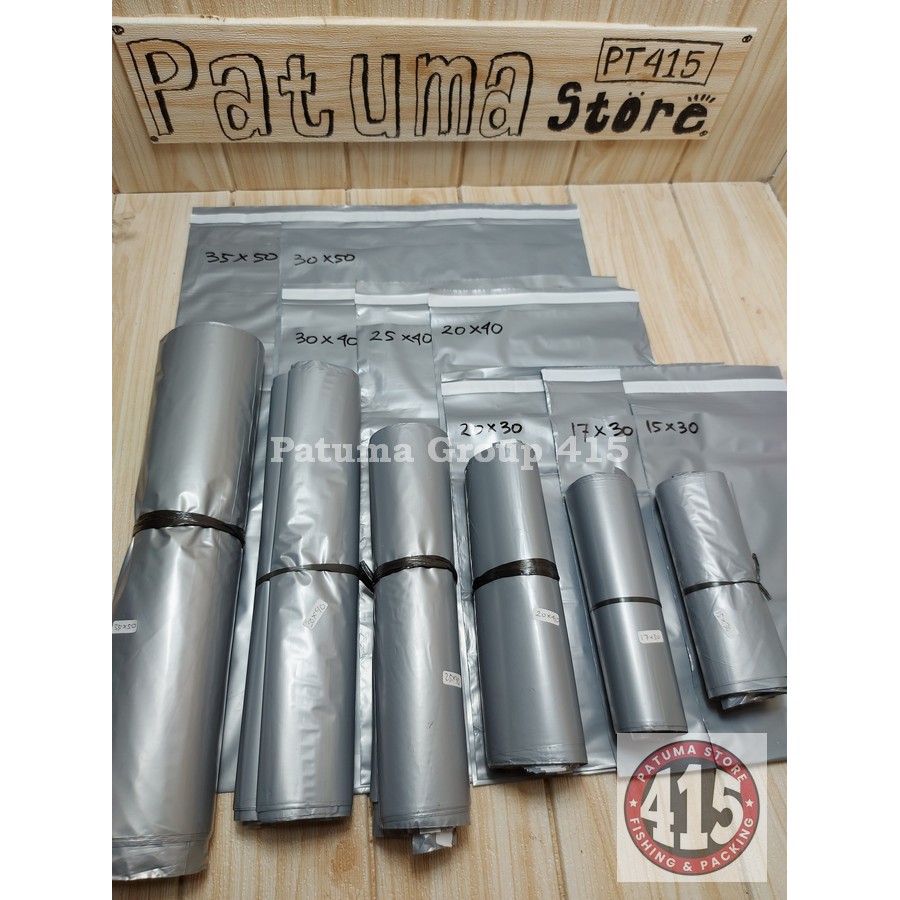 Jual Plastik Polimer Polymailer Berperekat Warna Silver Abu Abu Untuk ...