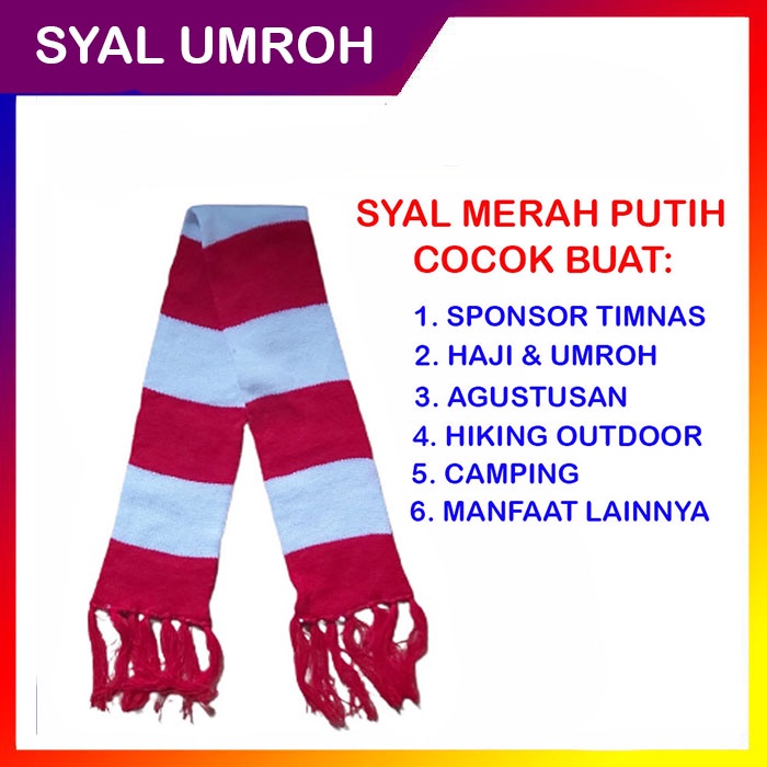 Jual Selendang umroh indonesia merah putih syal | Shopee Indonesia