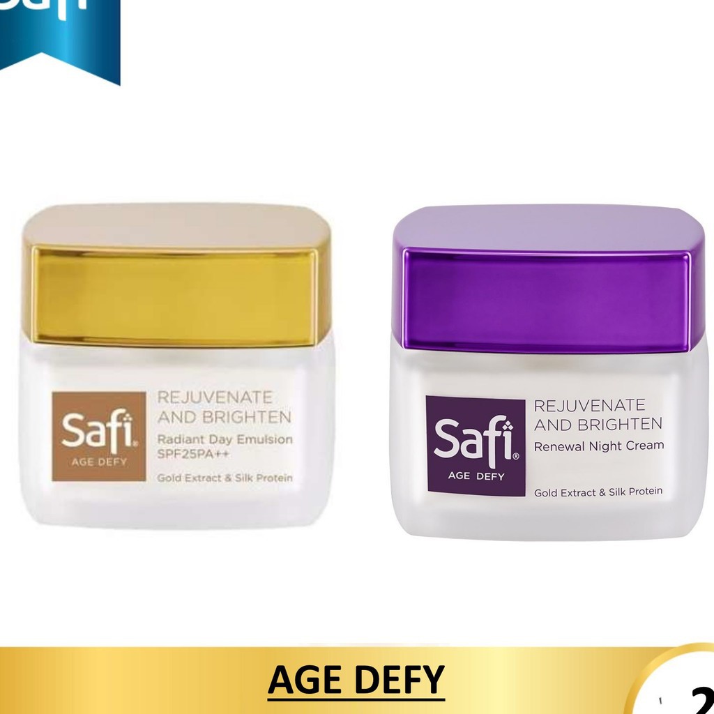Jual SAFI AGE DEFY RADIANT DAY & NIGHT CREAM 25gr 40gr | Shopee Indonesia
