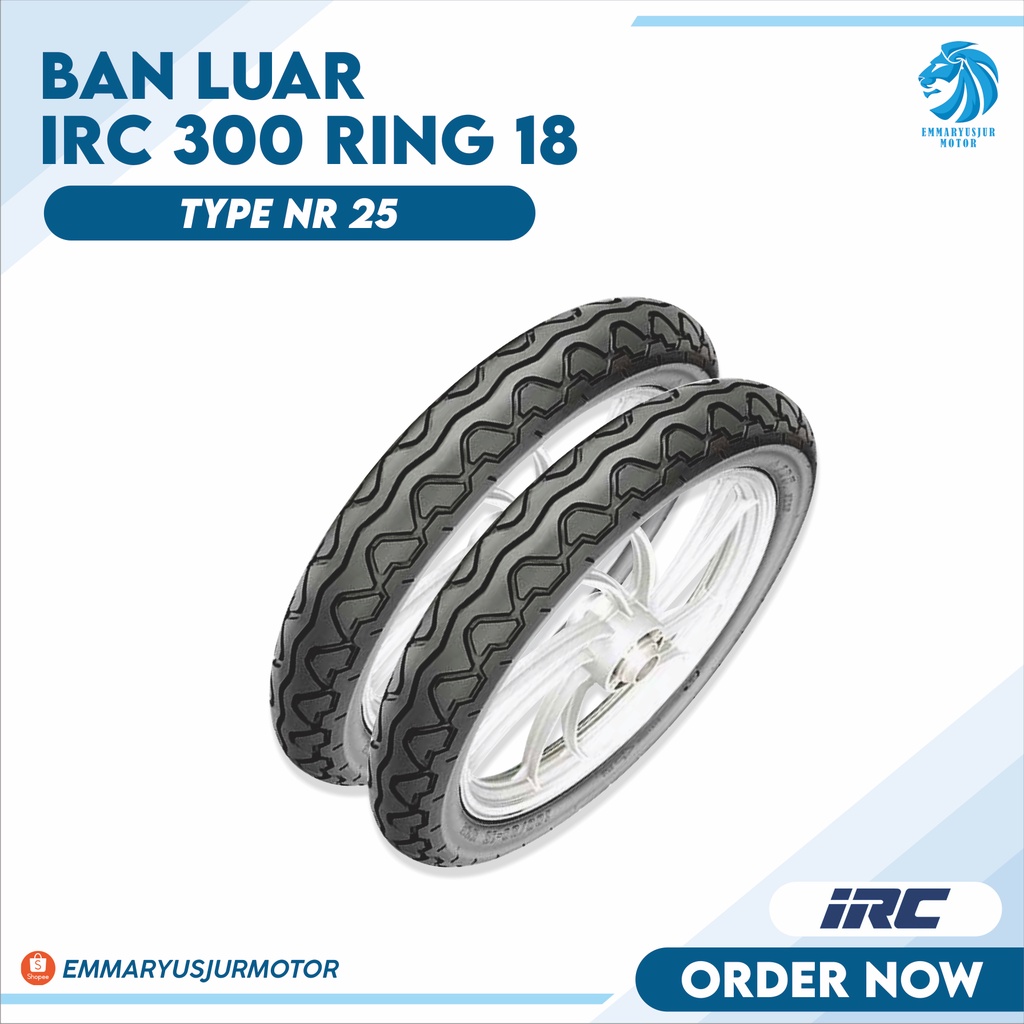 Jual BAN LUAR IRC 300 RING 18 NR25 TUBETYPE ( BUKAN TUBELESS ) | Shopee ...