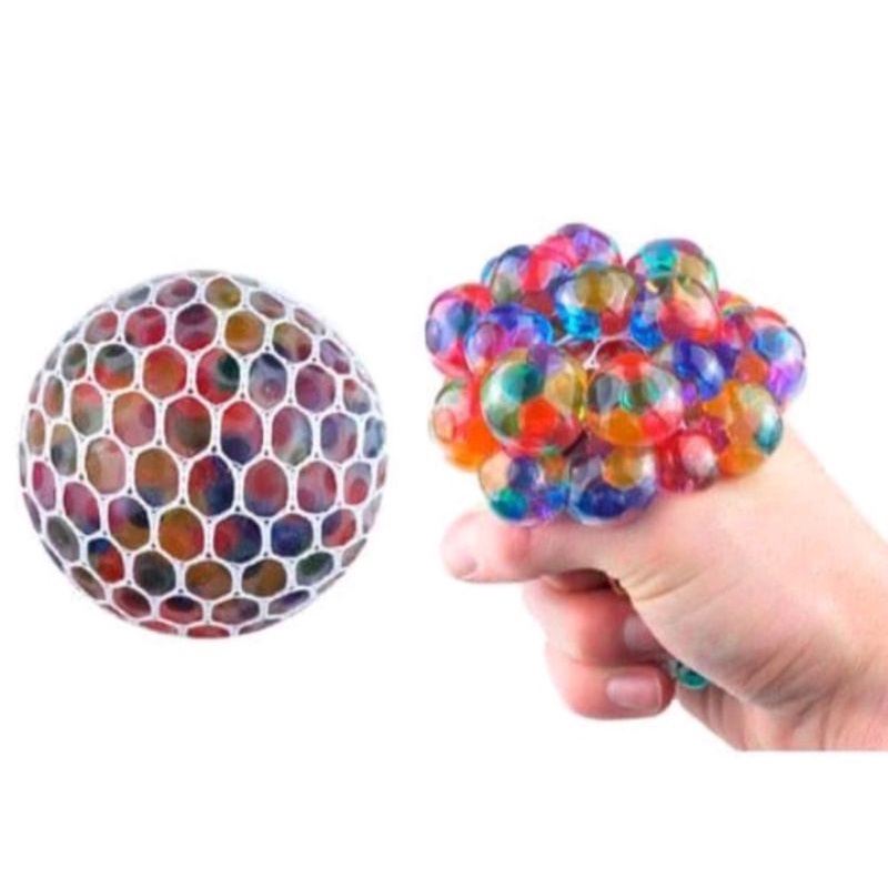 Jual SQUISHY MESH BALL / MAINAN ANAK ANTI STRESS / BOLA SQUISHY JARING ...