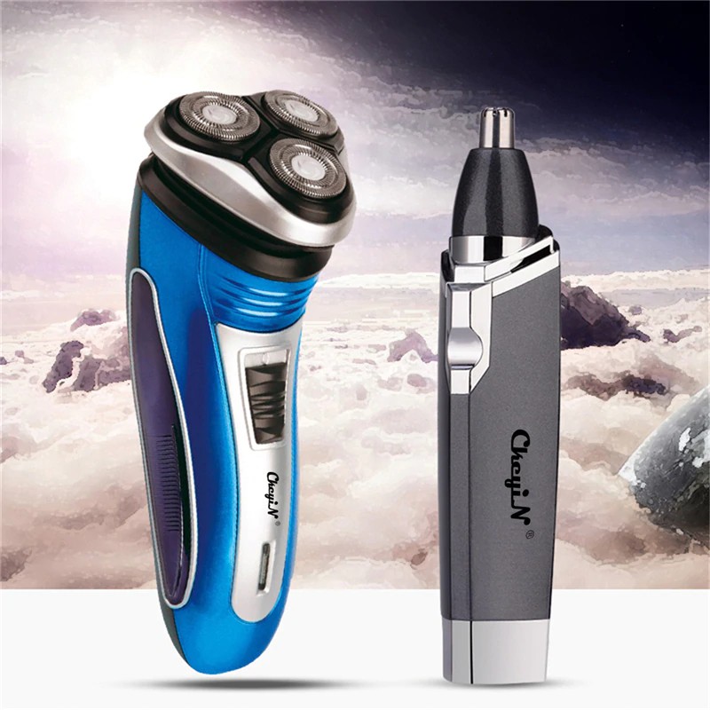 Jual IMPORT 3D Shaver Beard Floating Rotary Rechargeable Razor Male ...