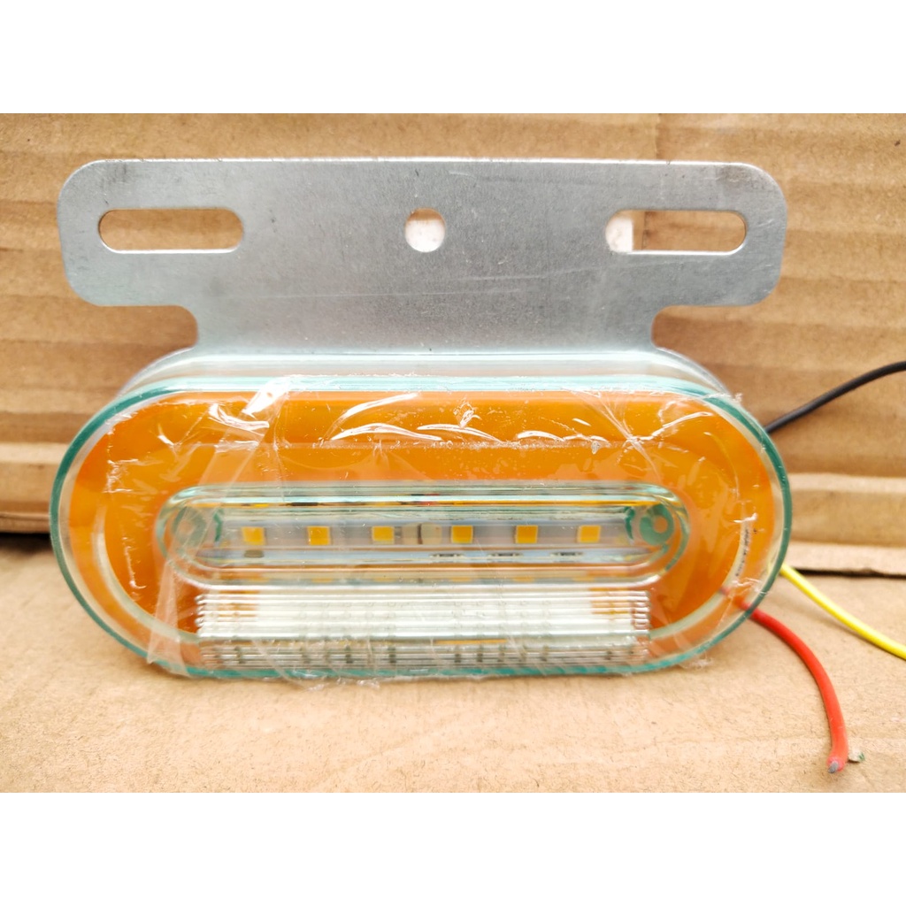 Jual Lampu Bak Truk 24V Sein Running / Lampu LED Bak Truck 24 Volt / Lampu Bak Led Variasi Oval ...