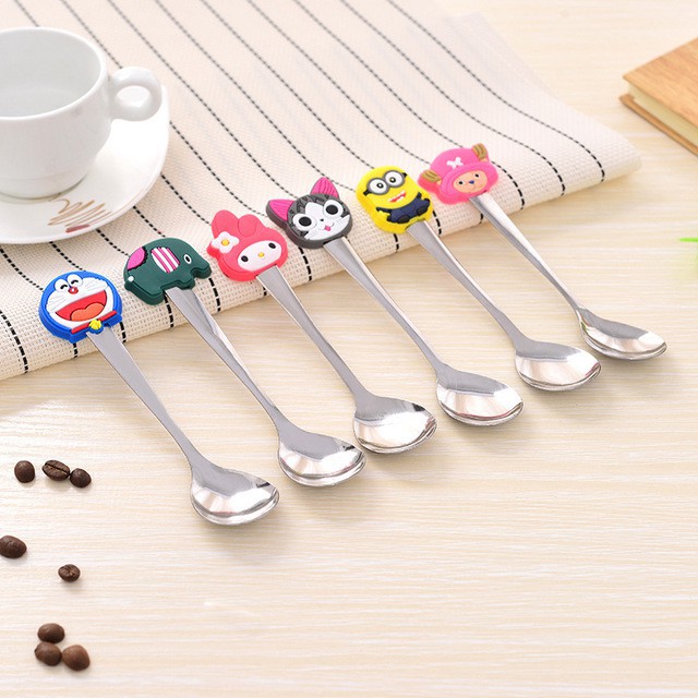 Jual HL0004 Sendok Teh Mini Karakter Cartoon Kecil Stainless Isi 10 pcs ...