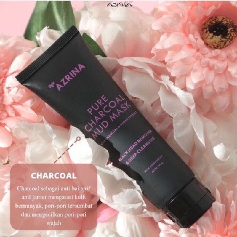 Jual (FREE GIFT) AZRINA PURE CHARCOAL MUD MASK AZRINA | MASKER KOMEDO ...