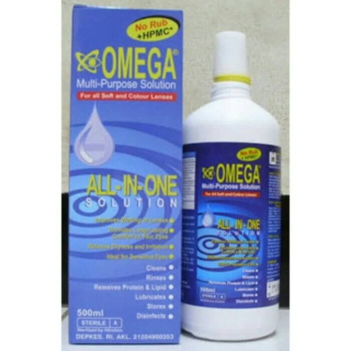 Jual Air Soft lens Kontak Lensa Omega Solution All in One 500ml ...