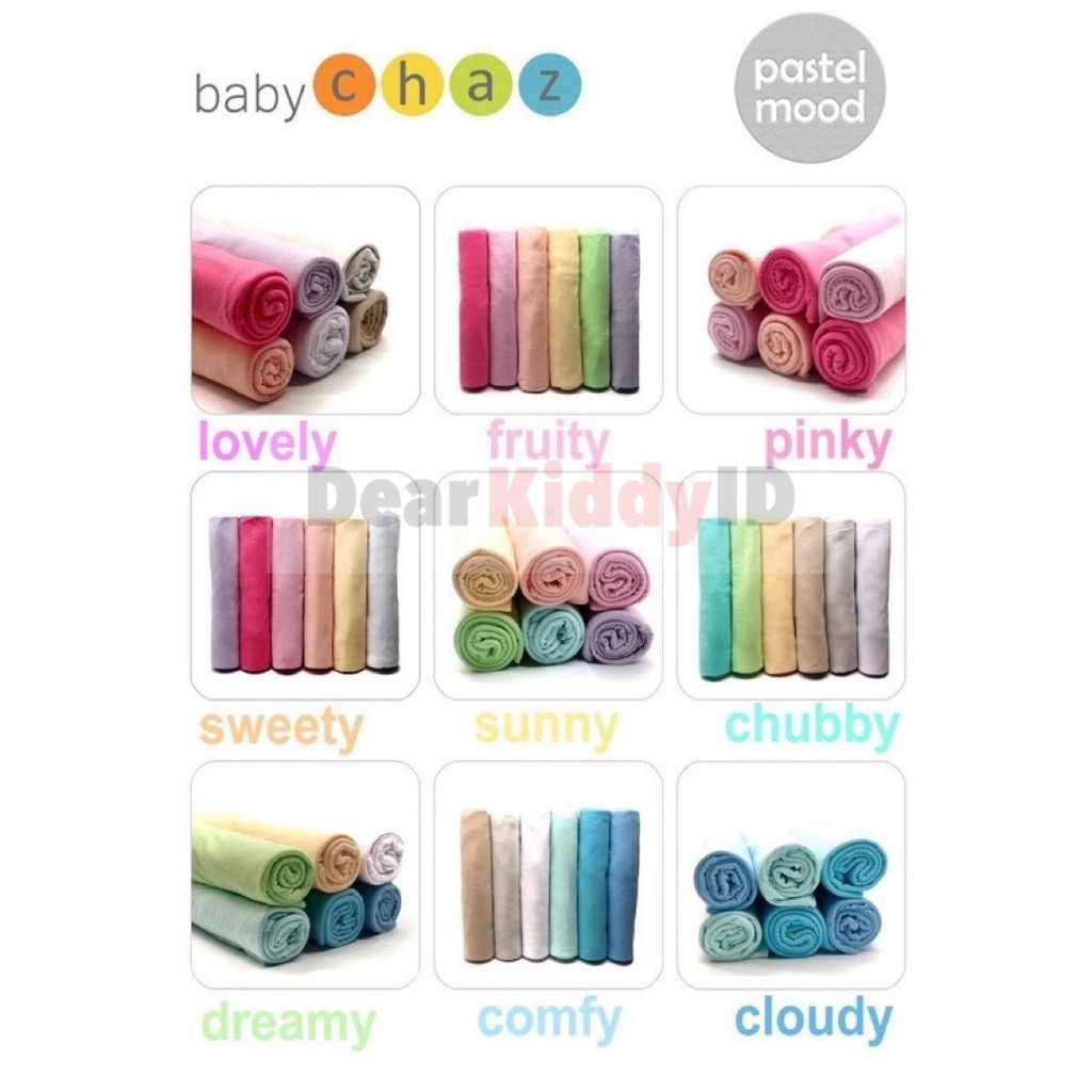 Jual Baby Chaz Swaddle / Bedong PASTEL Mood (1pack=6pcs) | Shopee Indonesia