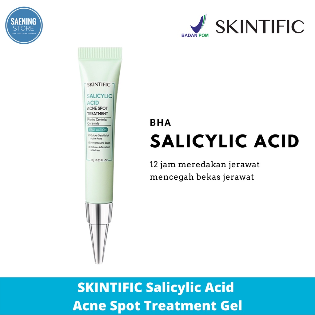 Jual SKINTIFIC - Salicylic Acid Acne Spot Treatment Gel 10g 12 Hours ...