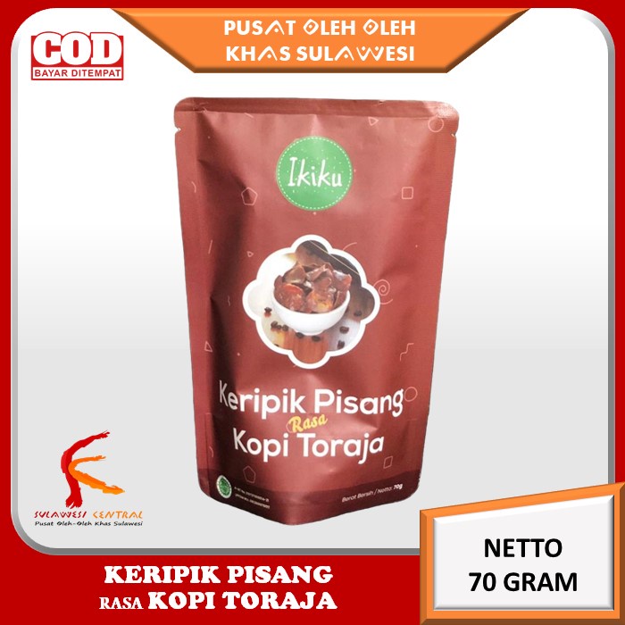 Jual Keripik Pisang Rasa Kopi Toraja IKIKU khas Sulawesi 70 gr | Shopee ...