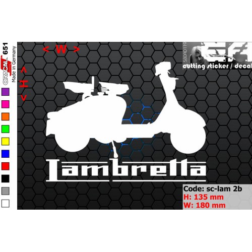 Jual ea cutting sticker / decal Code: sc-lambretta 2b ( scooter ...