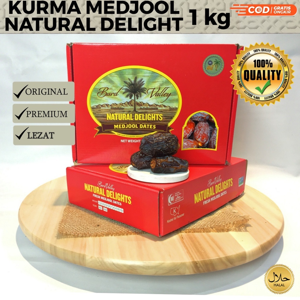 Jual Medjool natural delight USA 500gr / kurma medjool california usa ...