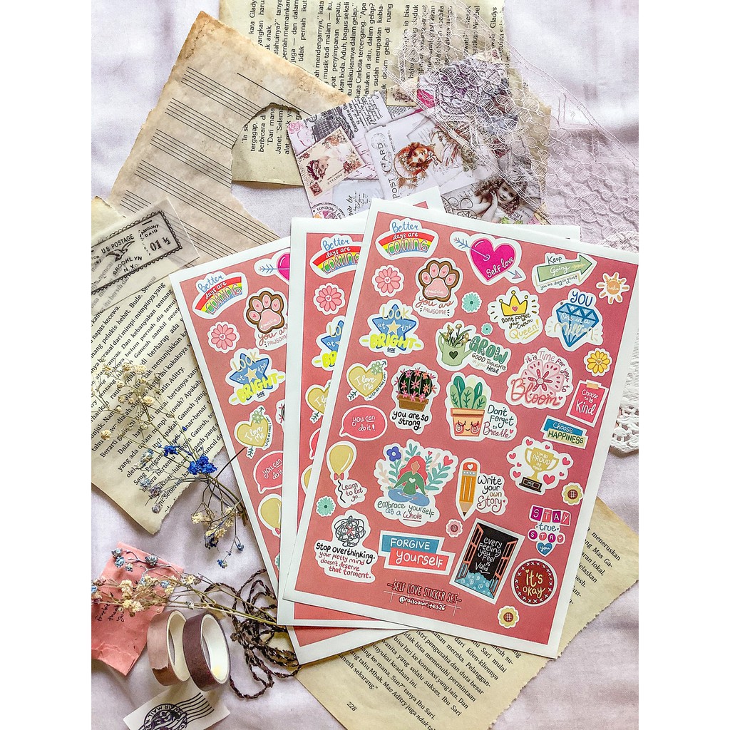 Jual SELF LOVE STICKER SET | Shopee Indonesia