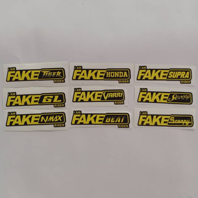 Jual Stiker FAKE Ritrama Cutting Laminasi Glossy Min. Order 20 ribu ...