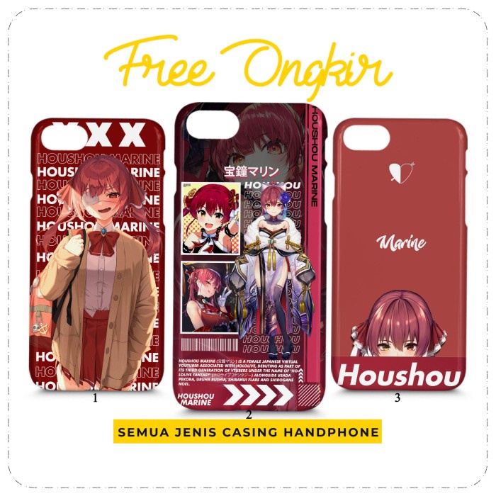 Jual Case Hololive Houshou Marine Vtuber Jp Custom Casing Hp All Type ...