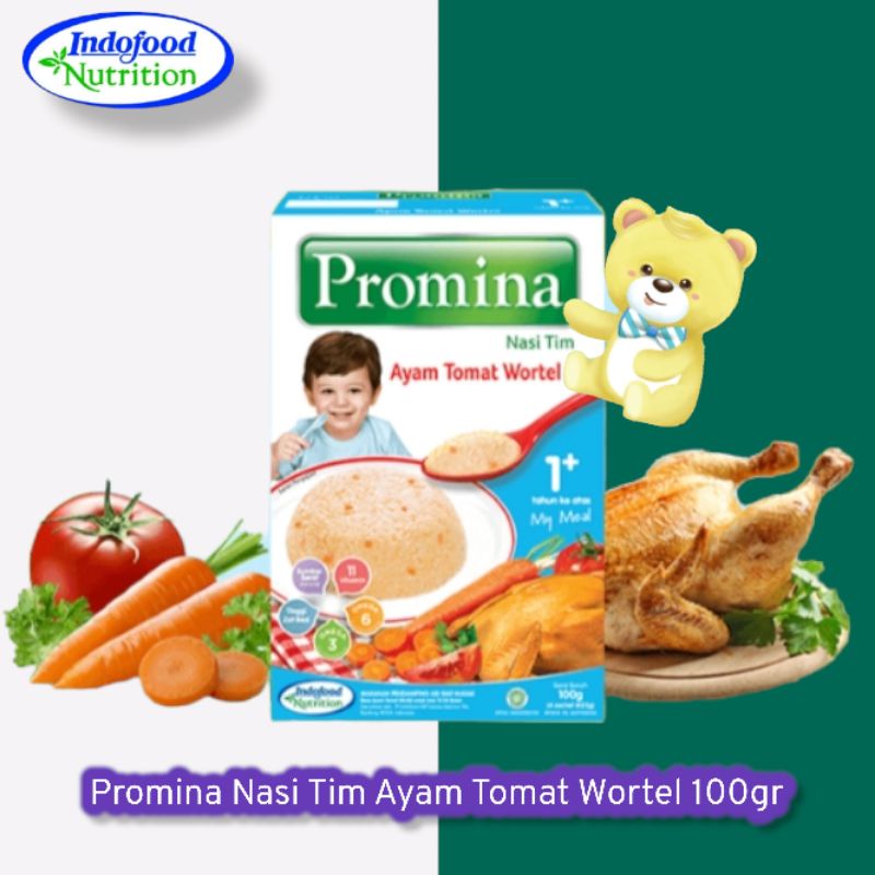 Jual Promina Nasi Tim Ayam Kampung Tomat Wortel New Box 100g | Shopee ...