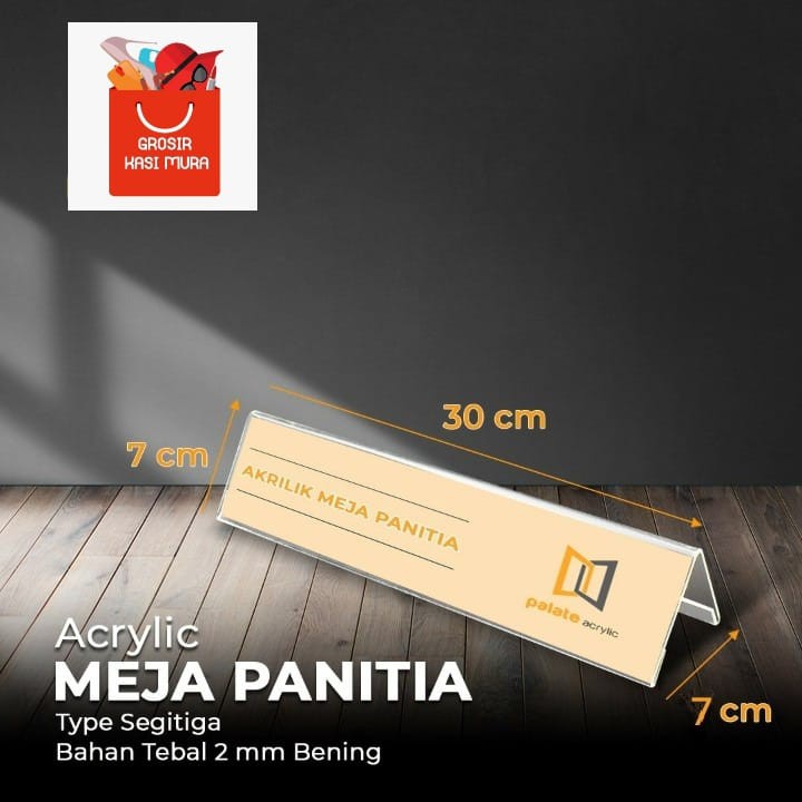 Jual Acrylic Meja Panitia / Akrilik Meja / Display Nama / Akrilik Nama ...