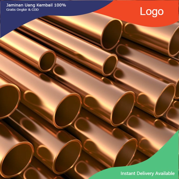 Jual pipa tembaga 7/8" batang per 50 cm tebal 0,6 mm ~ SEAMLESS COPPER ...