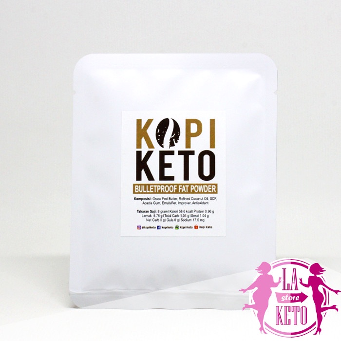 Jual Kopi Keto - Bulletproof Fat Powder /1 Sachet @8gr ( KetoFriendly ...