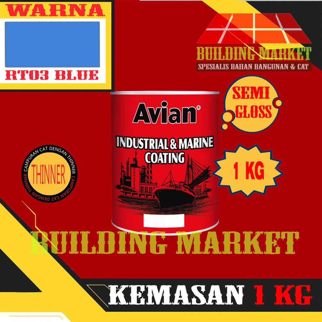 Jual CAT KAPAL MARINE COATING CAT JALAN ROADLINE AVIAN INDUSTRIAL COATING 1 KG | Shopee Indonesia