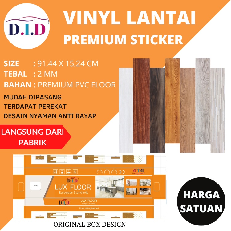 Jual PARKET LANTAI VINYL KAYU BERSERAT 91.44 x 15.24 CM VINYL KAYU ...