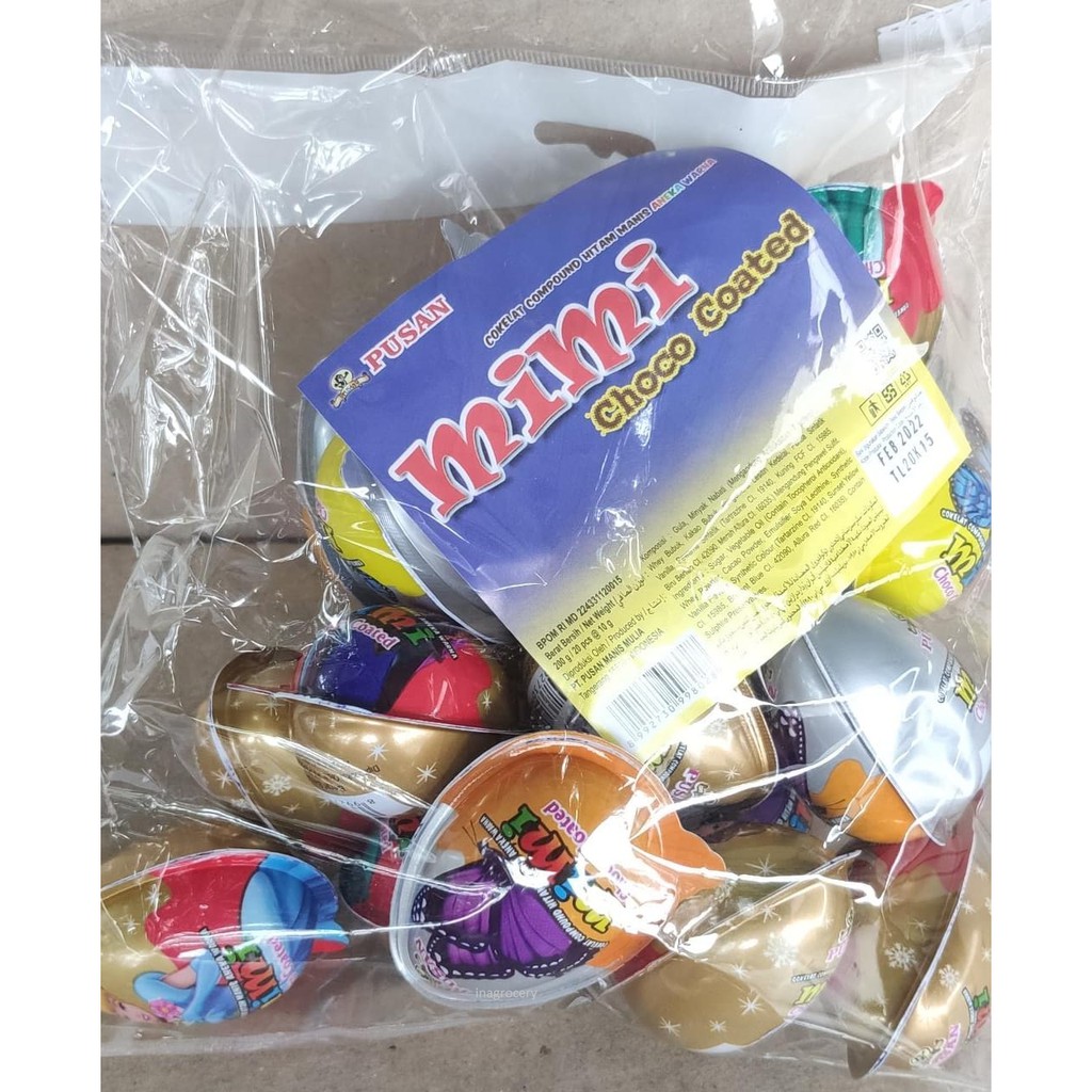 Jual PUSAN MIMI CHOCO COATED TELUR 20pcs @10gr | Shopee Indonesia