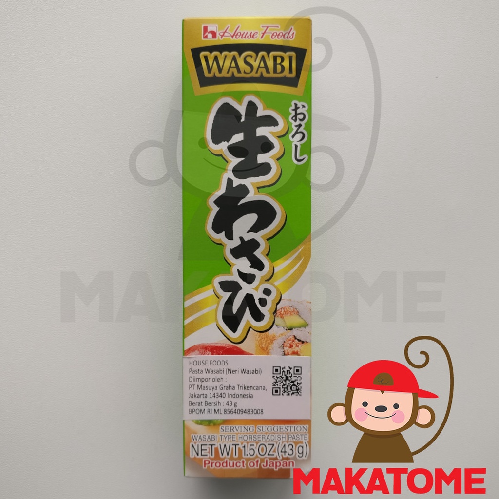 Jual House Neri Wasabi Tube 43gr pasta paste 43 gr foods horseradish ...