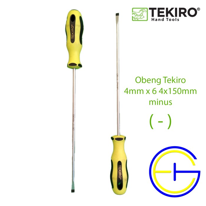 Jual Obeng Tekiro Minus (-) 4mm x 6" 4x150mm | Shopee Indonesia