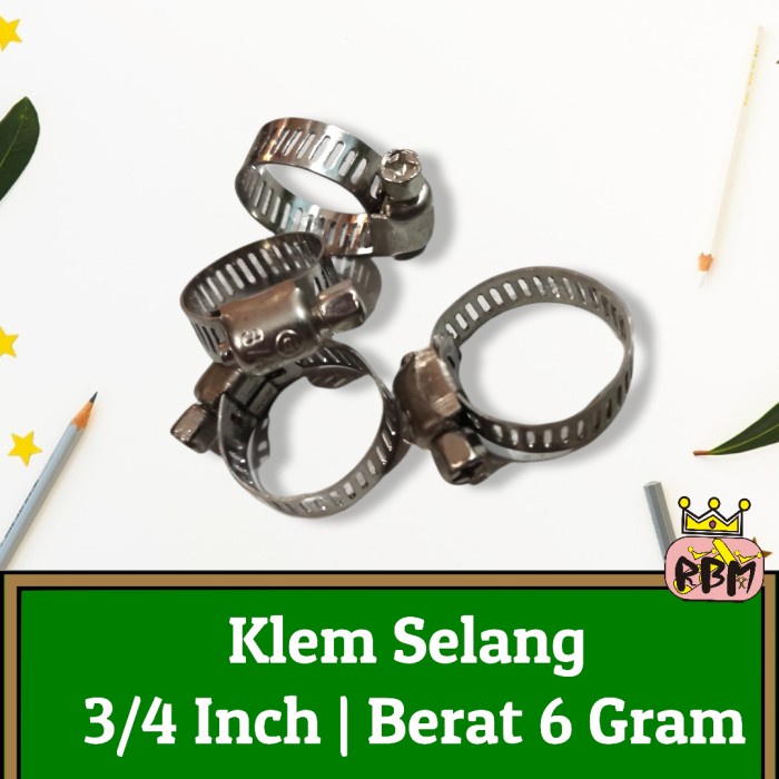 Jual Klem Selang 3/4 Inch Hose Clamp Bagus TERMURAH | Shopee Indonesia