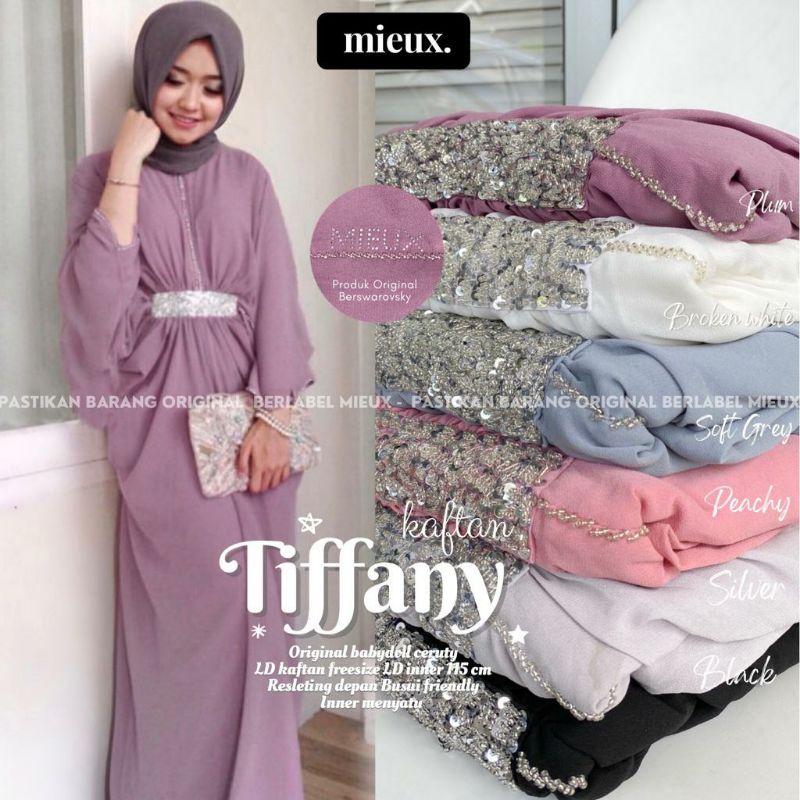 Jual Dress Abaya Kaftan Tiffany Gamis Panjang Include Inner Menyatu ...